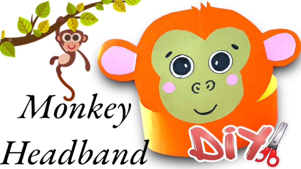 DIY Monkey Headband tutorial | How to make an animal Headband/Headgear ...