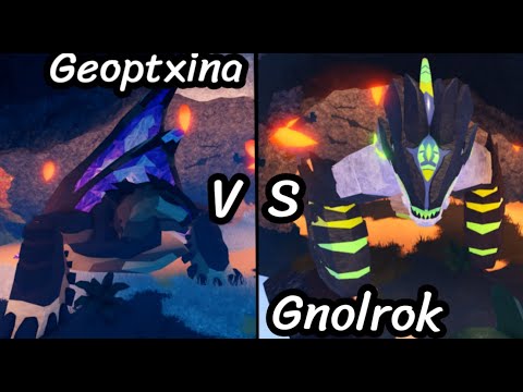Gnolrok VS Geoptxina | Creatures of Sonaria | Roblox - YouTube