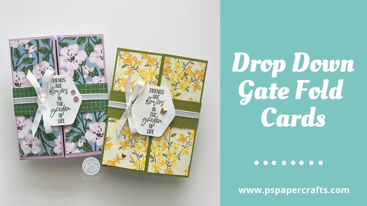 How To Make Drop Down Gate Fold Cards - YouTube