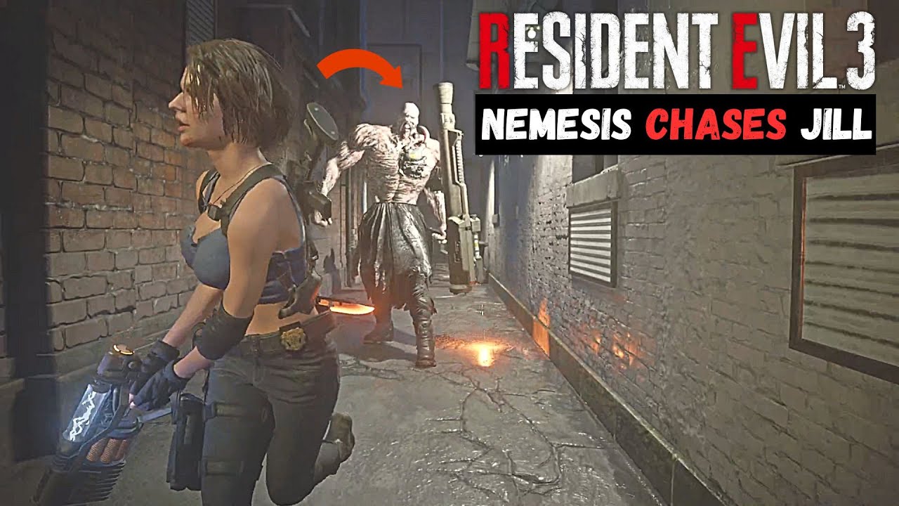 Nemesis chases Jill Valentine Hardcore Mode - Resident Evil 3 Remake ...