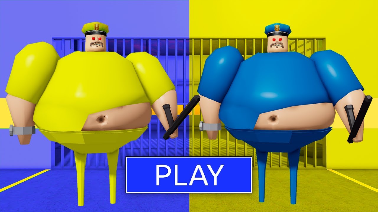 BIG YELLOW BARRY and BIG BLUE BARRY PRISON RUN! OBBY Full GAMEPLAY # ...