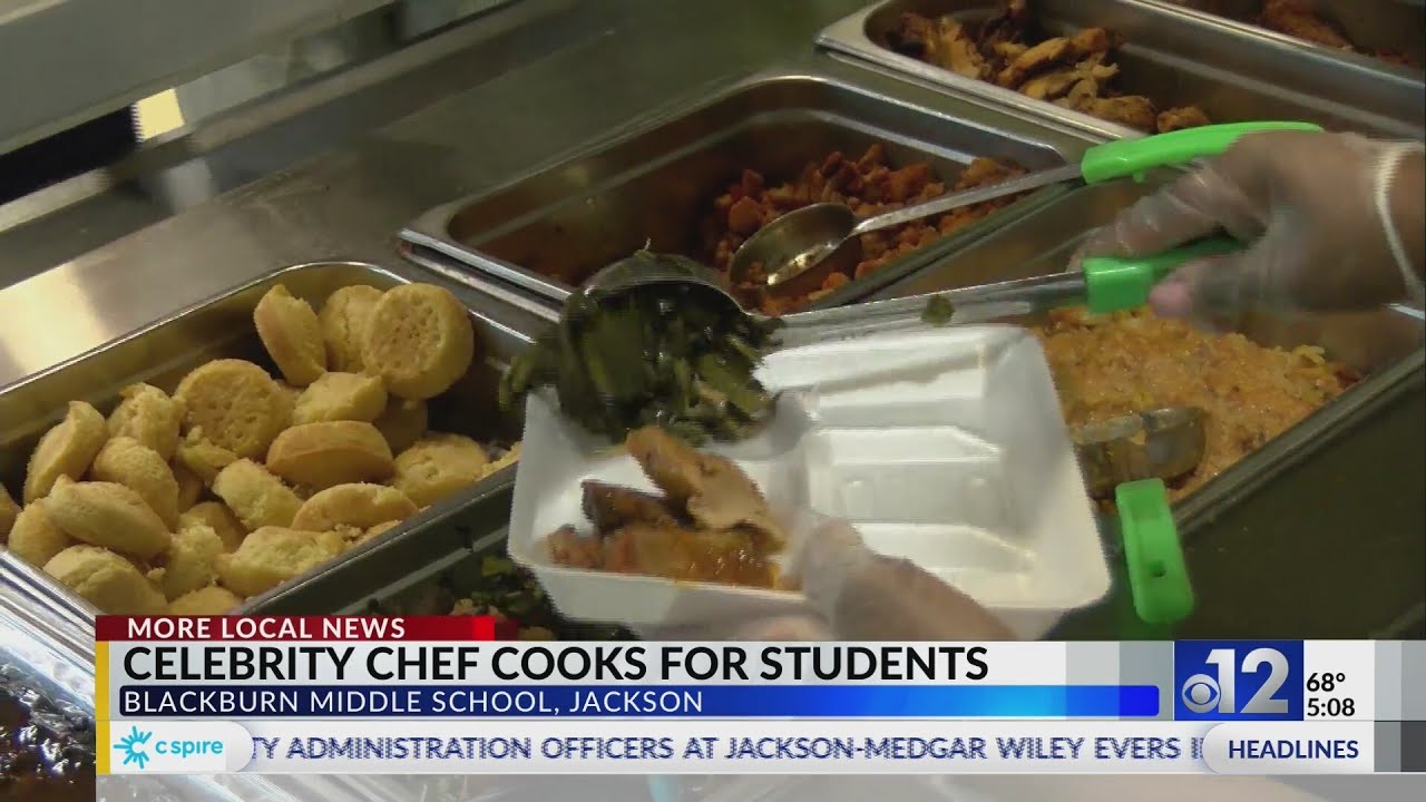 Celebrity chef cooks for Jackson students - YouTube