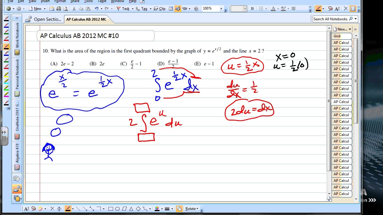 AP Calculus AB 2012 MC 10 - YouTube