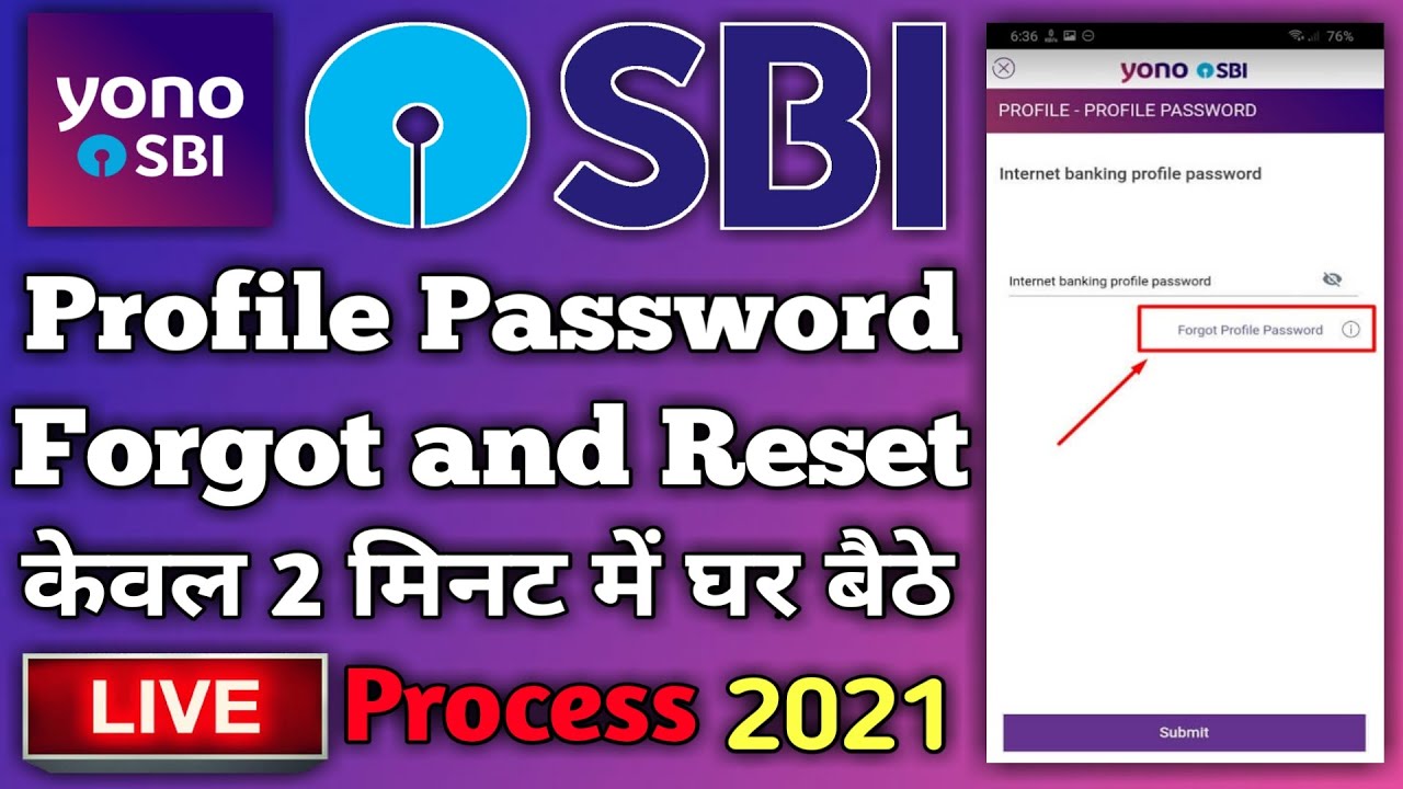 How to Reset SBI Profile Password yono I how to forget sbi profile ...