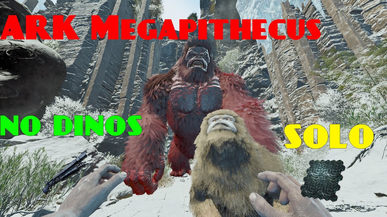 ark how do alpha megapithecus solo no dinos - YouTube