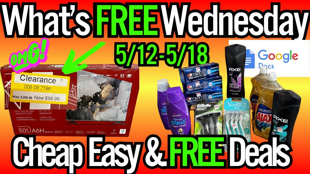Whats FREE Wednesday 😱🔥Easy Coupon Deals😱🔥Easy Free & Cheap Deals This ...