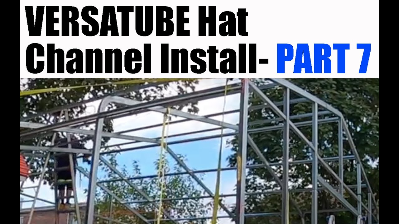Installing Hat Channels | VERSATUBE GARAGE - PART 7 of DIY Metal Garage ...