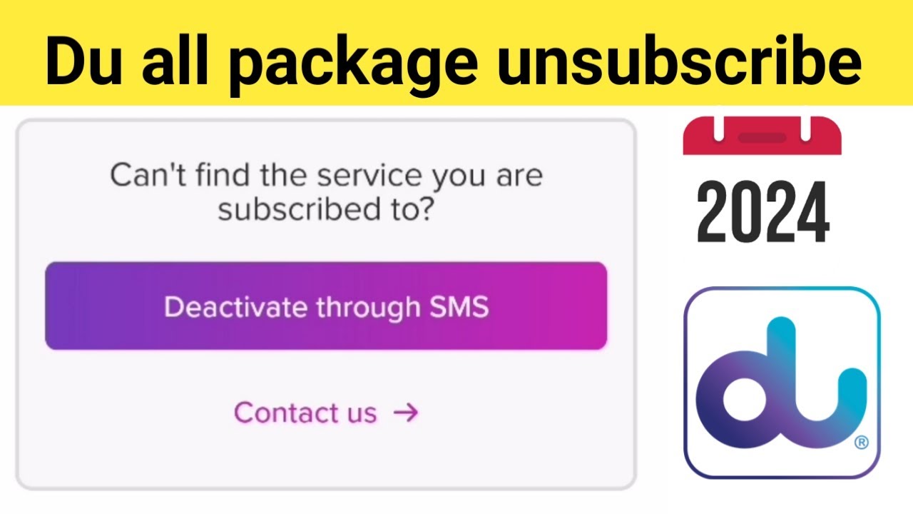 Du all package deactivate code uae | How to deactivate all ...