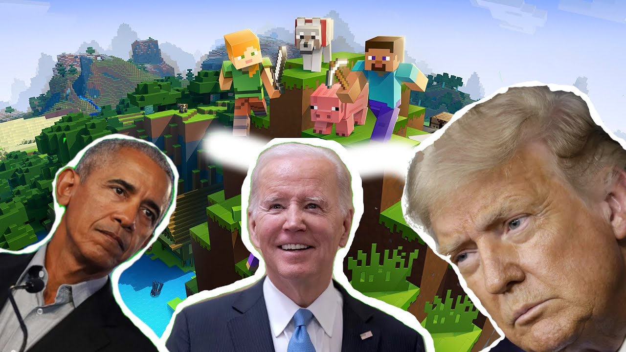 US Presidents Biden, Trump and Obama play Minecraft (Voice AI) - YouTube