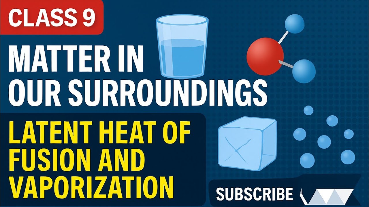 Latent heat of fusion and vaporization class 9 matter in our ...