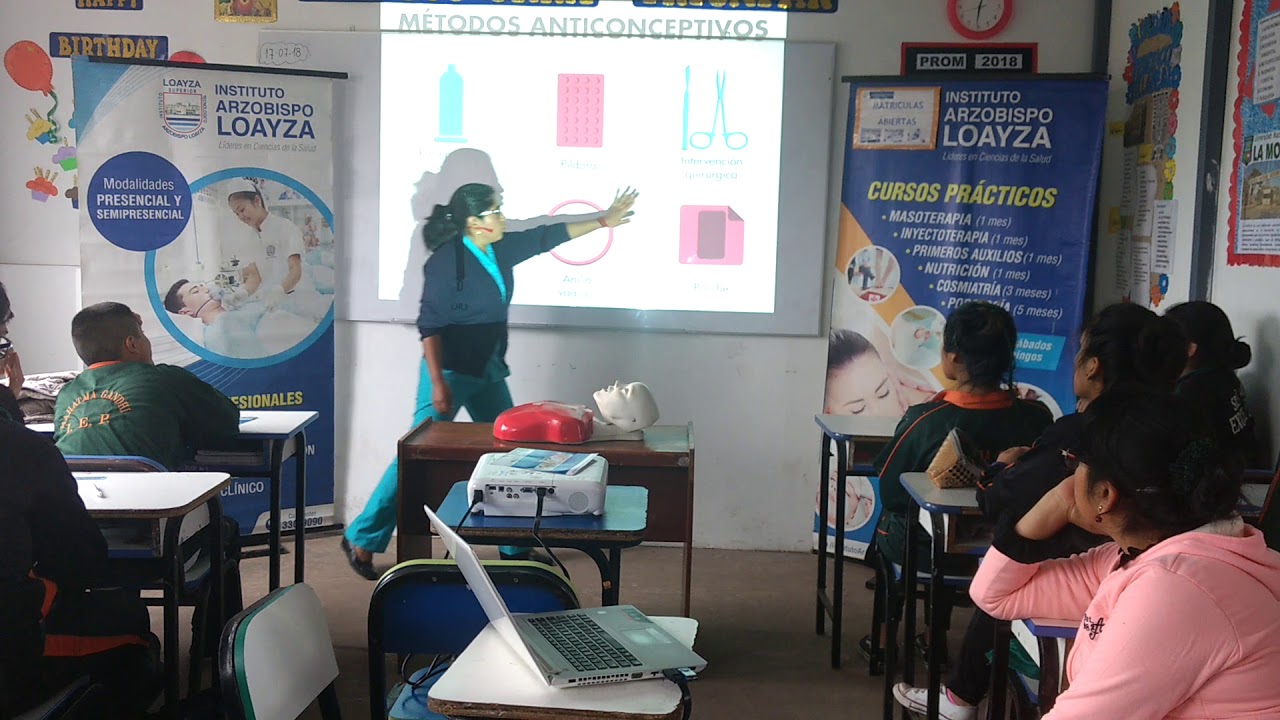 Con la visita del INSTITUTO ARZOBISPO LOAYZA - 2018 - YouTube