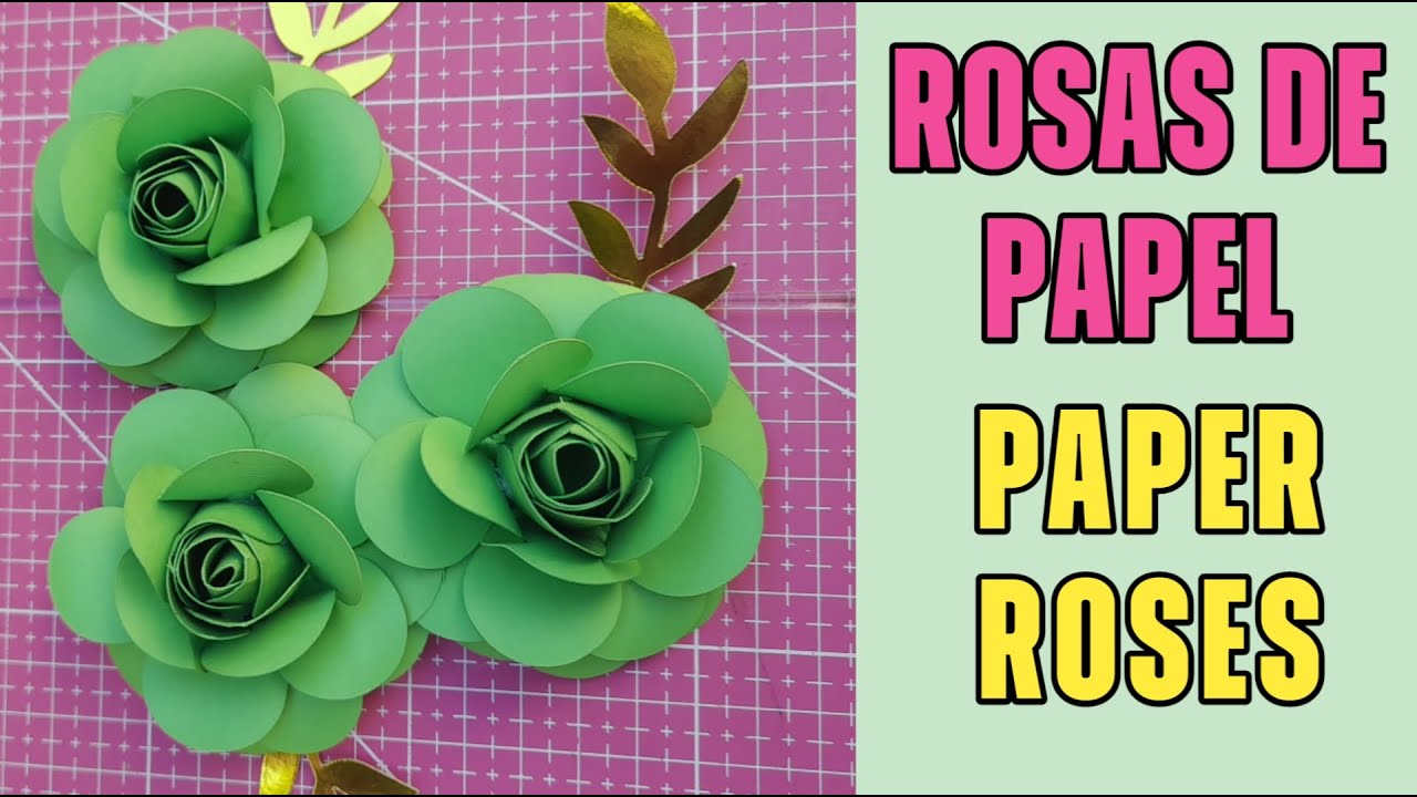 Como Fazer Rosas de Papel | DIY How to Make Paper Roses | 如何制作纸玫瑰 - YouTube