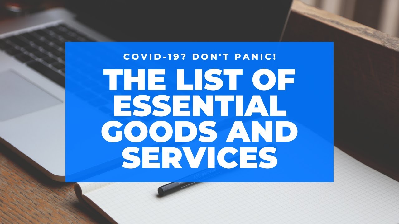 DON"T PANIC | THE LIST of essential goods and services | South Africa ...