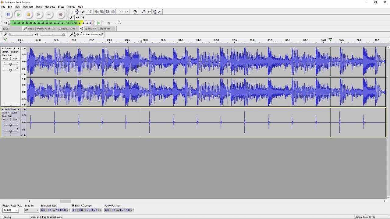 How to count bars using Audacity - YouTube