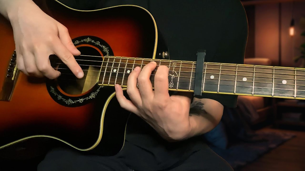 I put my capo on the 10th fret, and this happened.. - YouTube