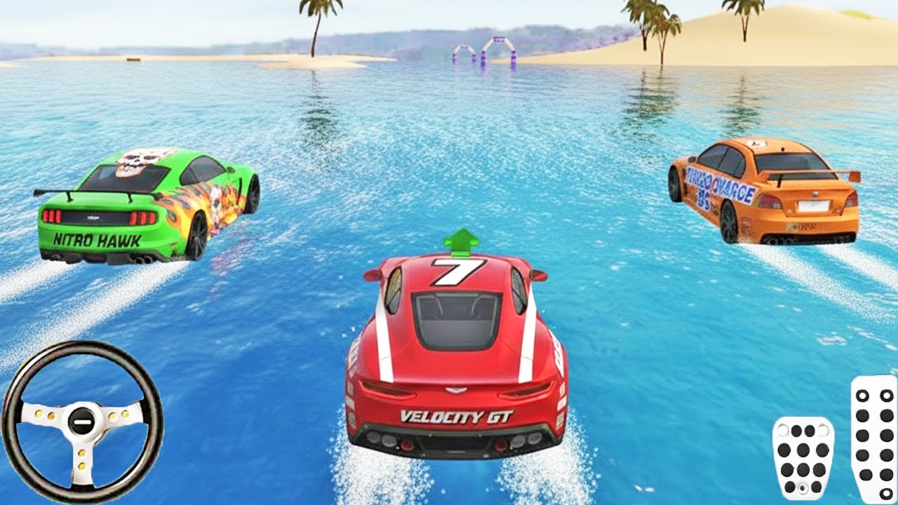 Racing Water Surfing Dirt Cars Driving Game - Car Race - Race Car ...