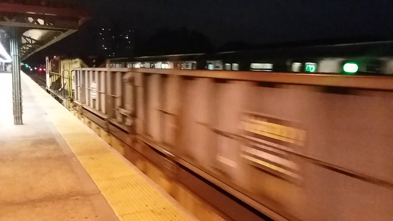 Manhattan Bound Work Train With A Locomotive (Unit #890) Passes ...