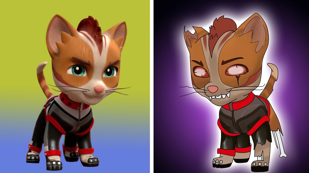 Paw Patrol WILDCAT Characters As Zombies Version || Drawing Art - YouTube
