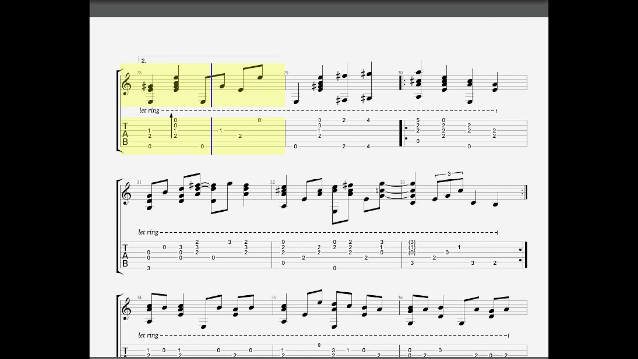 Happy together (Turtles) - Guitar Fingerstyle Pro Tab - YouTube