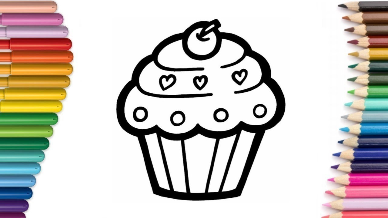 Drawing | How to draw cute muffin easy for kids step by step with a ...