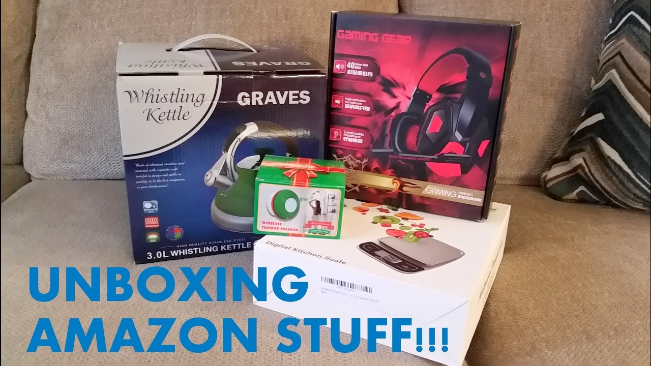 UNBOXING MY AMAZON STUFF!! 4 Products - YouTube