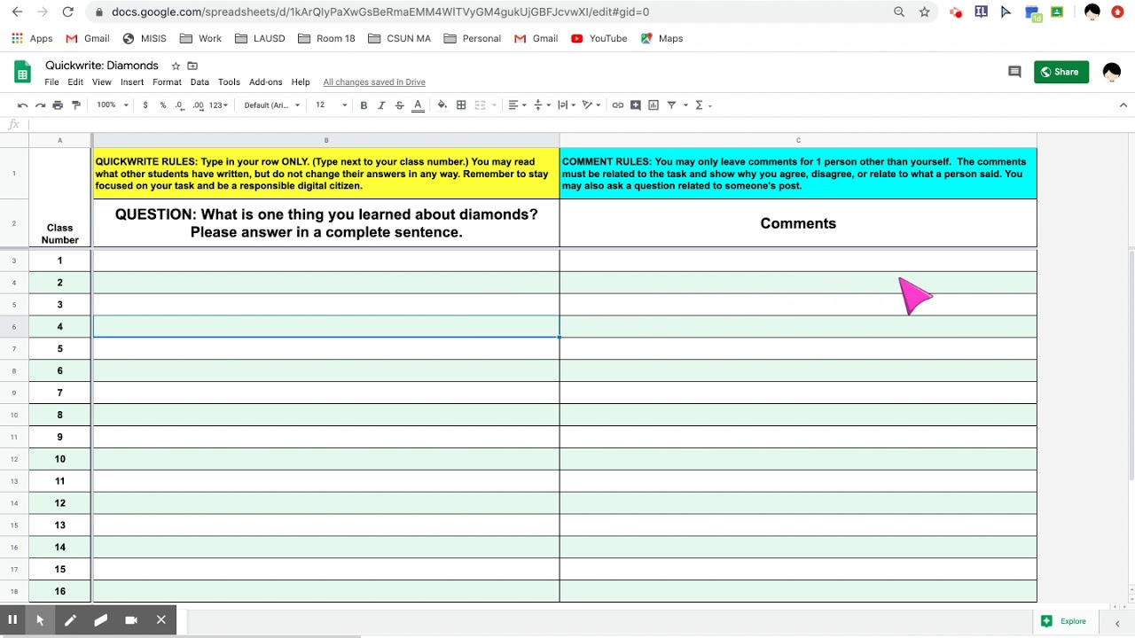 How to Set Up a Collaborative Quickwrite - YouTube