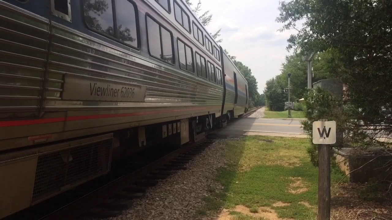 Late Amtrak 92 Silver Star making their station stop in Cary, NC. - YouTube