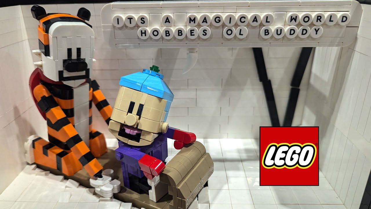 Calvin and Hobbes Comic Strip in LEGO - YouTube