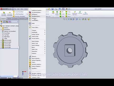 HOW TO FIND THE SURFACE AREA and VOLUME OF A SOLIDWORKS PART - YouTube