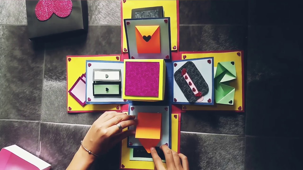 😍 Explosion Box 😍 (Full of hearts ) - YouTube