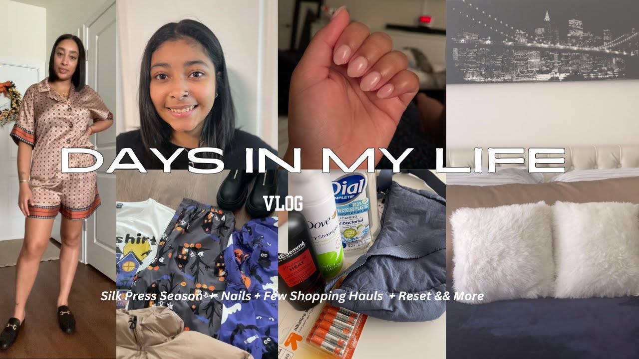 Weekly Vlog Silk Press Season Nails Reset Lots Of Shopping Hauls