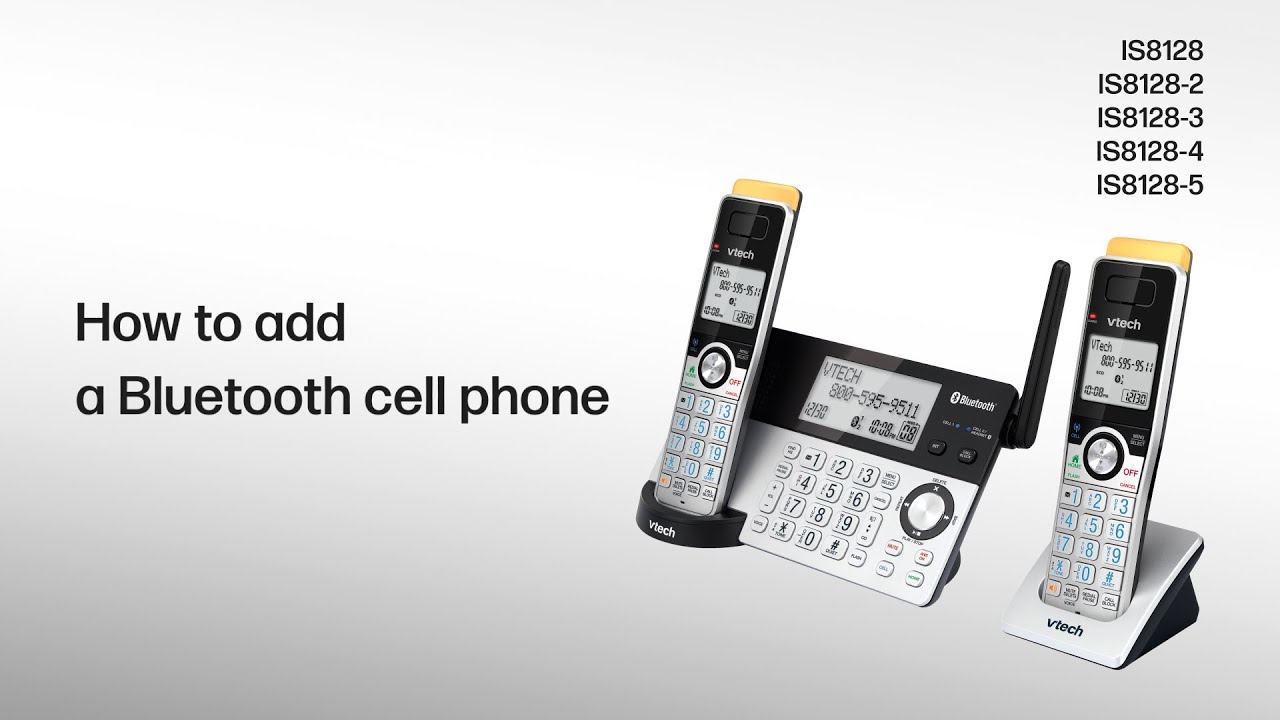Add a Bluetooth cell phone - VTech IS8128 - YouTube