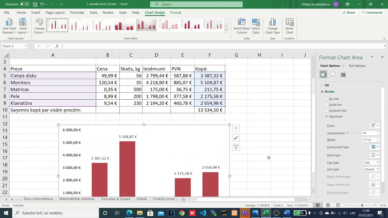 Excel. Diagrammu veidošana - YouTube