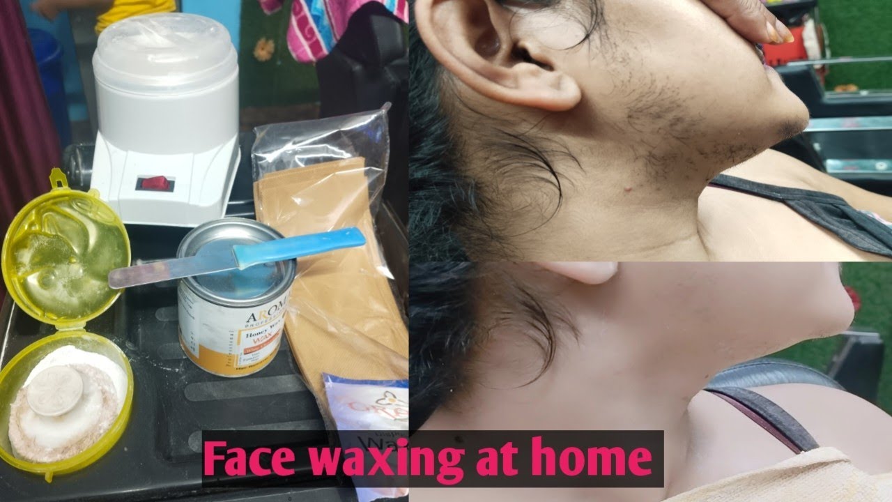 Face waxing / How to remove facial hairs / Full face waxing tutorial / Brazilian wax at home ...
