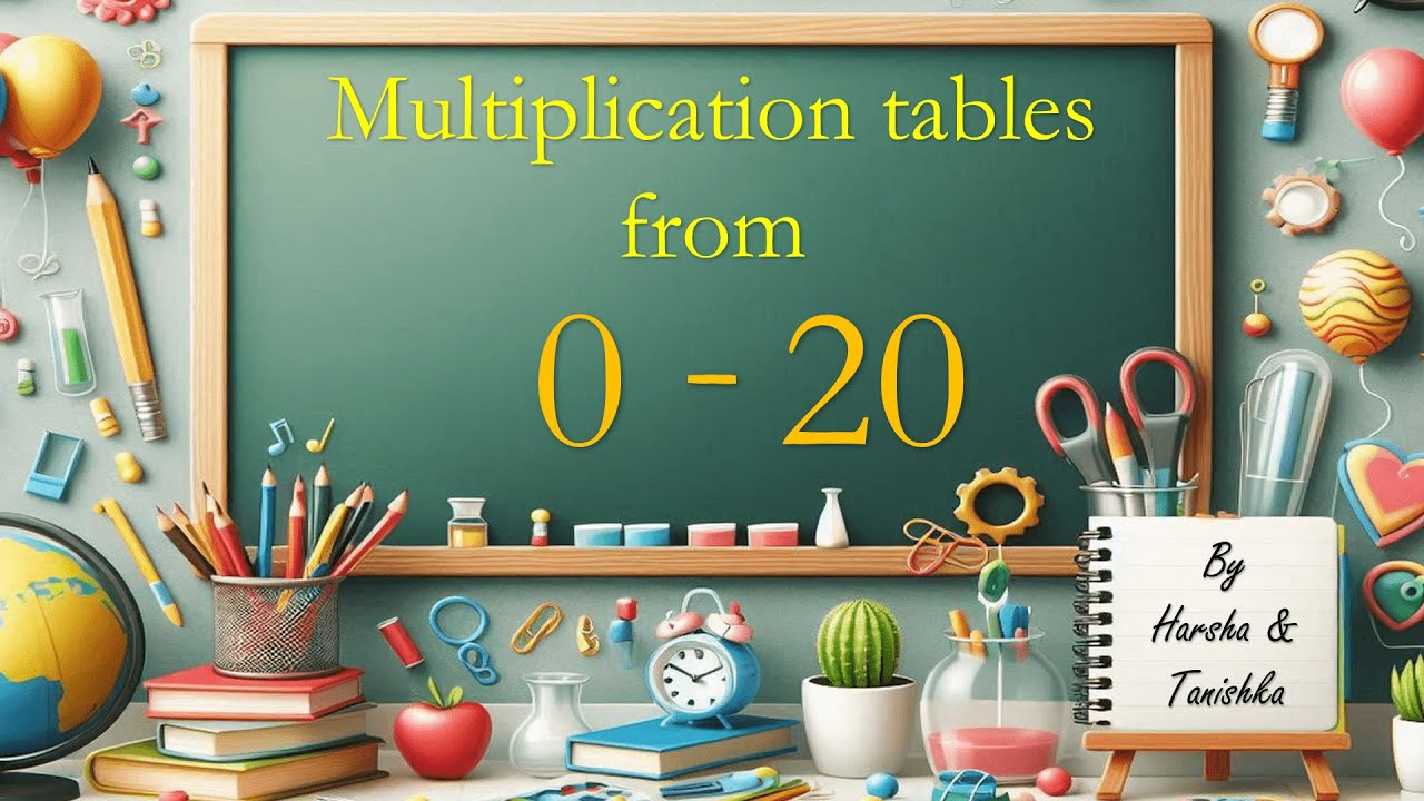 Multiplication tables from 0 to 20 | by kidsonlineedu - YouTube