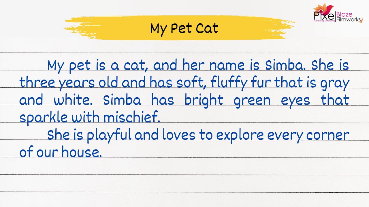 English Essay On My Pet Cat | Simple English Essay | Scholar Candy ...