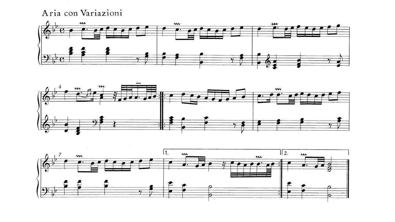 G.F. Handel Air and Variations in B-flat HWV 434 - YouTube
