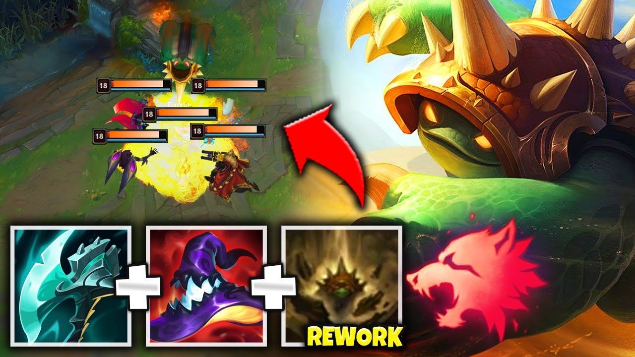 NEW RAMMUS REWORK MAKES YOU DIVE BOMB FROM THE SKY! (FULL AP ONE SHOTS) - League of Legends ...