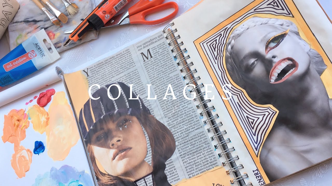 Haciendo collages con fotos de Pinterest y de revistas - YouTube