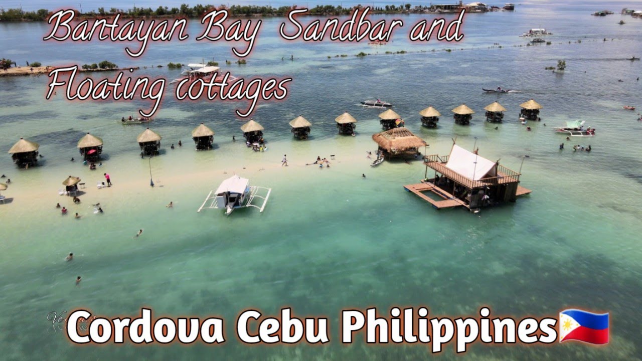 The famous Bantayan Bay of Cordova Cebu Philippines, floating cottages ...