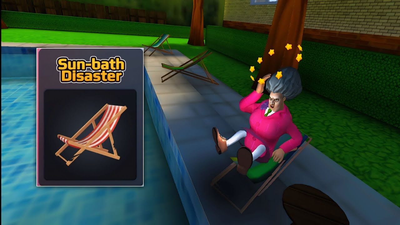 Scary teacher 3D - Sun Bath Disaster! Gameplay ( Android/ios ) - YouTube