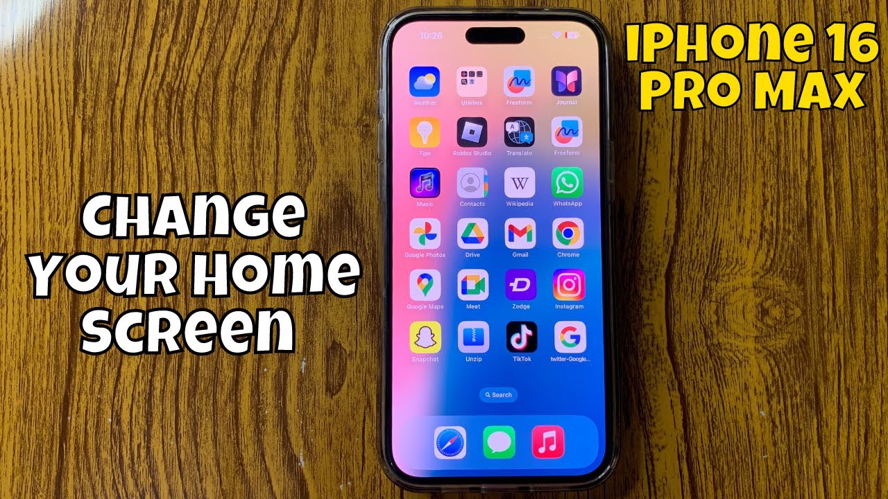 How to Change Your Home Screen on iPhone 16 Pro Max - YouTube
