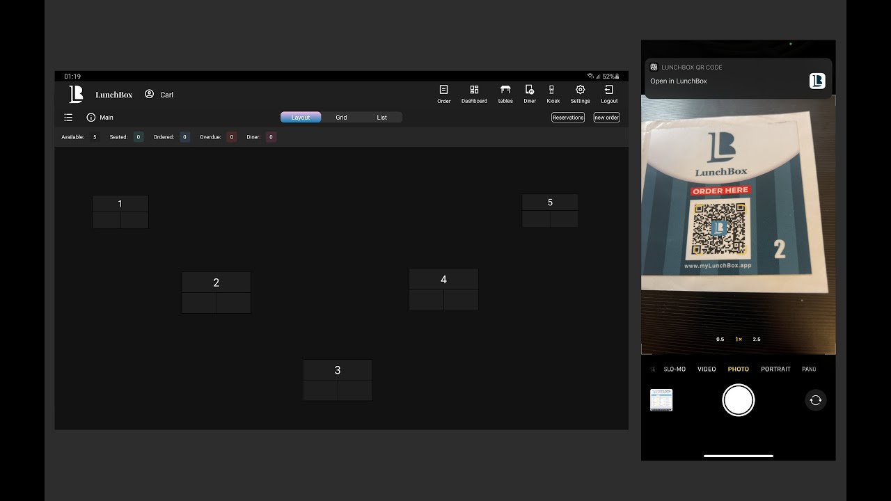 Diner App Order to POS App, Cashier Approve to Receive - YouTube