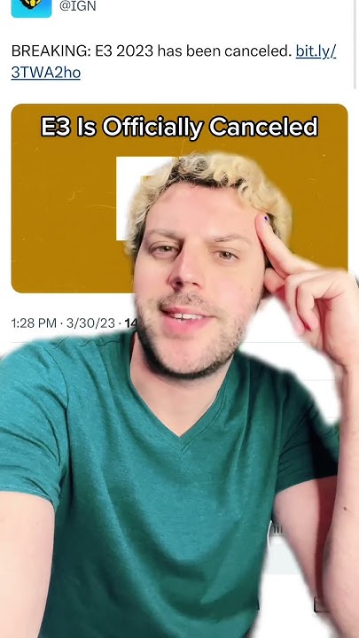 E3 2023 Is Cancelled #gaming #videogames #e3 #shorts - YouTube