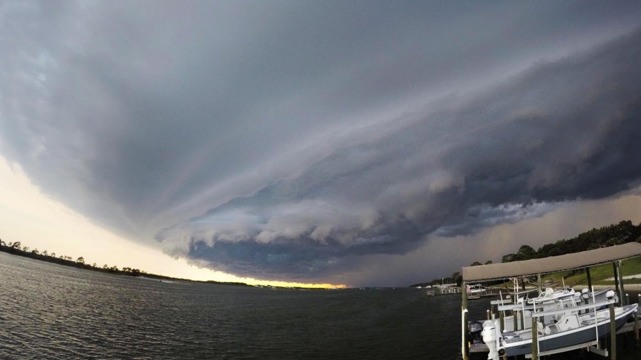 Storm clouds roll in over Santa Rosa Sound - YouTube