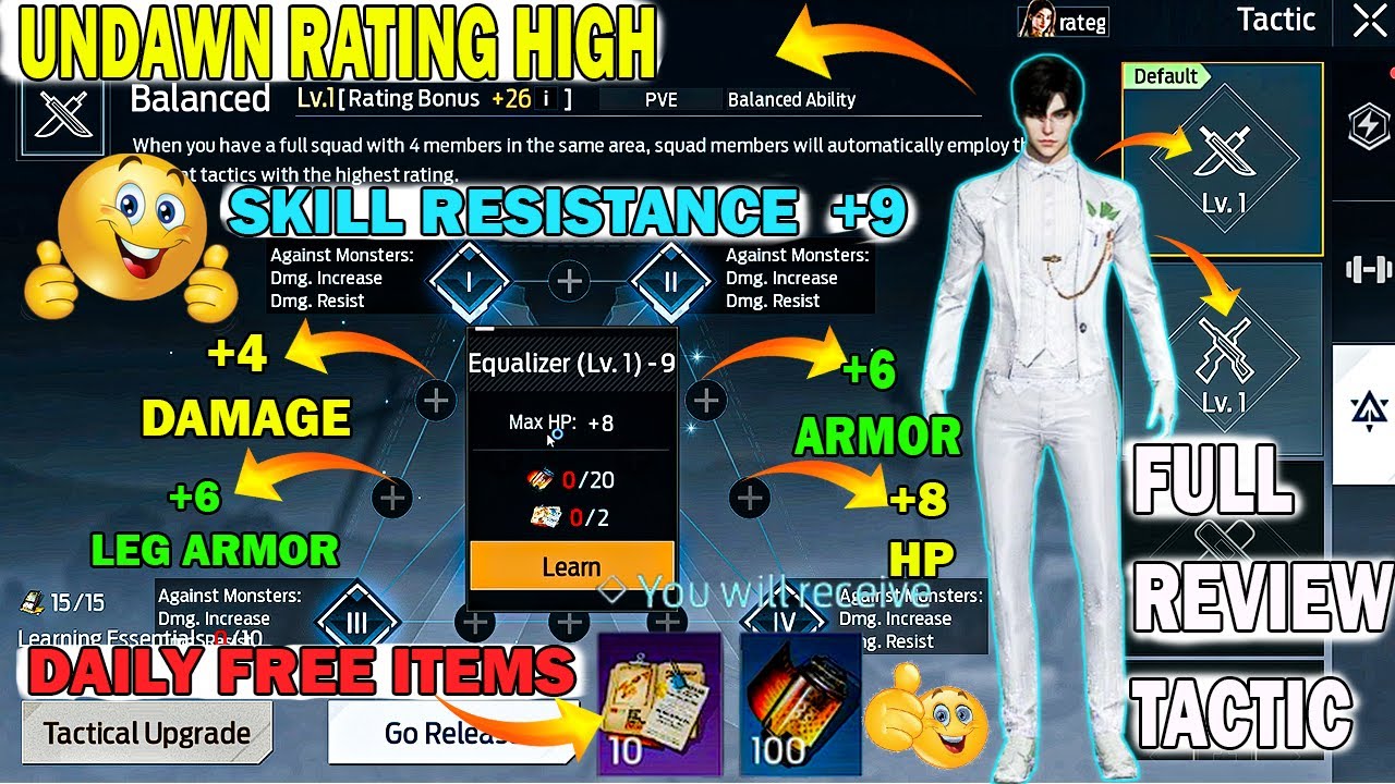 Undawn-Tactic Skills Full F2p Guide,Tactic skill Rating bonus |undawn ...