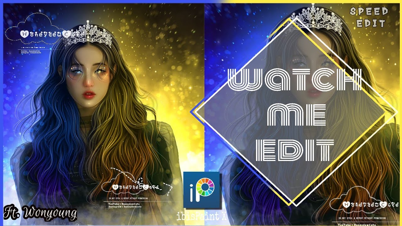 Watch me edit | smudge edit | manipulation edits ibisPaint X ft Jang wonyoung - Ive - YouTube