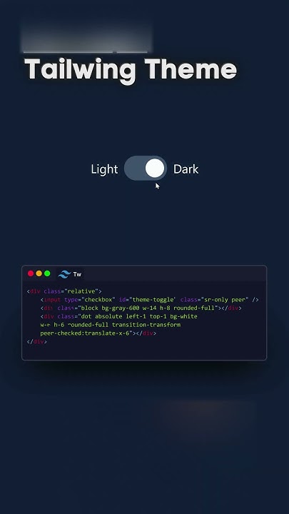 Theme Toggle Switch Html Css Js Computersciencecourse Coding Codewithharry