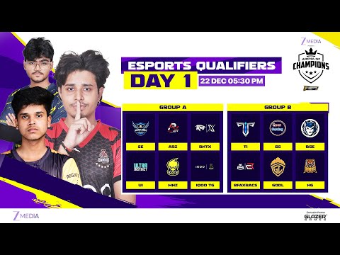 Zee Media Arena of Champions | Esports Qualifiers Day 1 | Group AxB #totalgaming #gyangaming #rntx