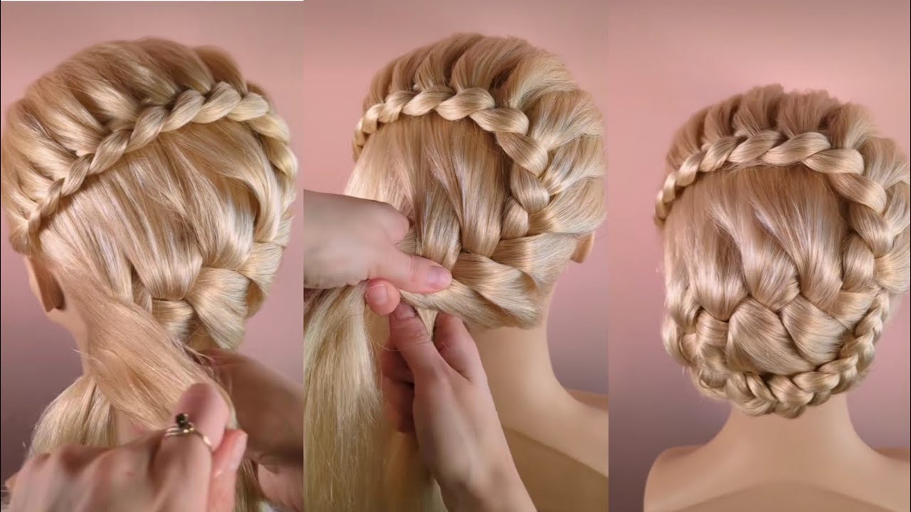 Easy and quick braided updo tutorial.simple hairstyles for normal hair ...